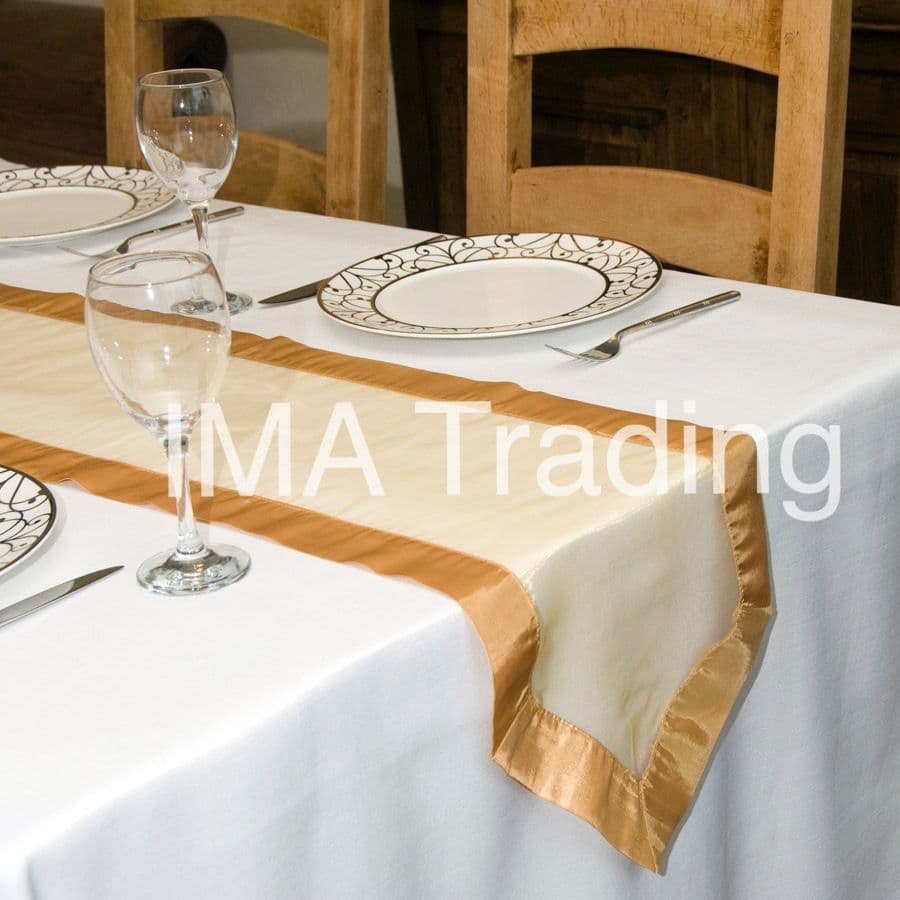 Gold Organza Table Runner | Wedding & Event Wholesaler – IMA Trading Ltd