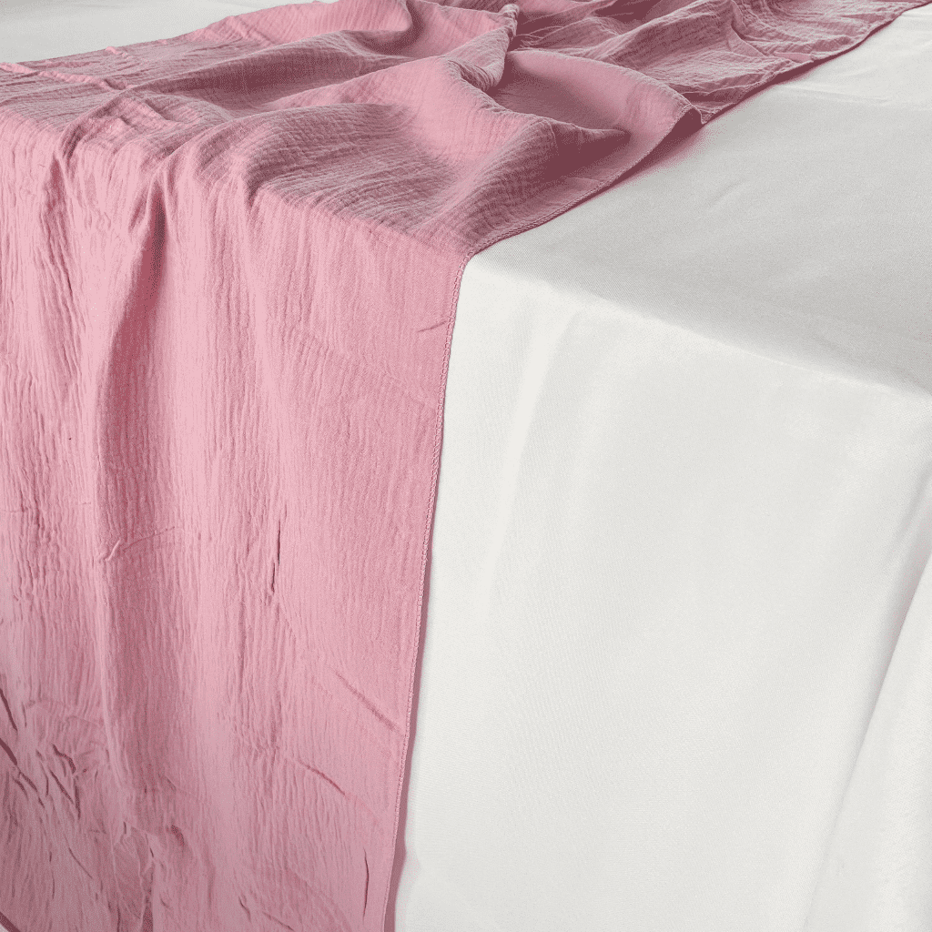 Dusty Pink Cheesecloth Table Runner – IMA Trading Ltd