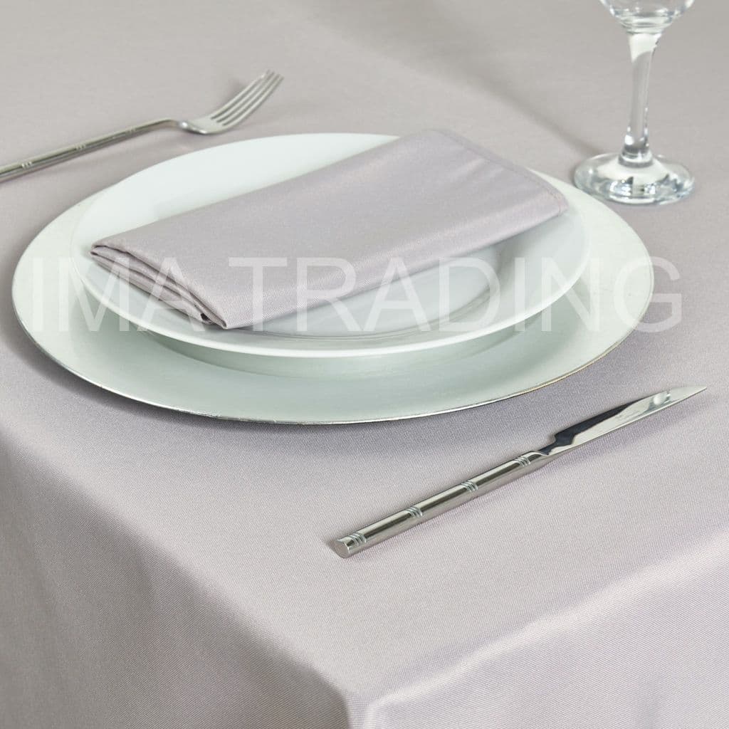 GREY ROUND TABLECLOTH 305cm / 120& round 6 table – IMA Trading Ltd