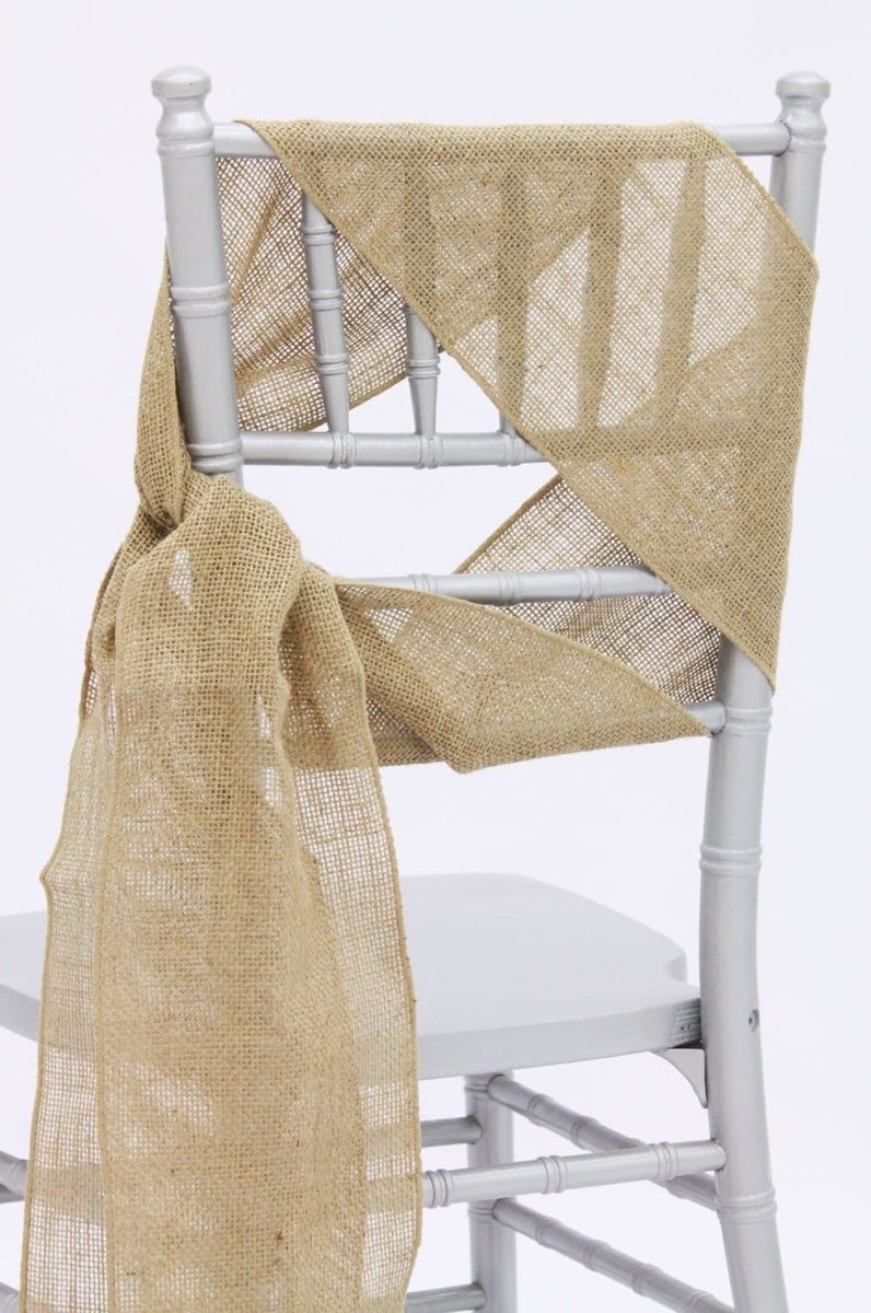 Chair Sashes & Bands | Natural Woven Hessian Sashes | IMA Trading – IMA ...
