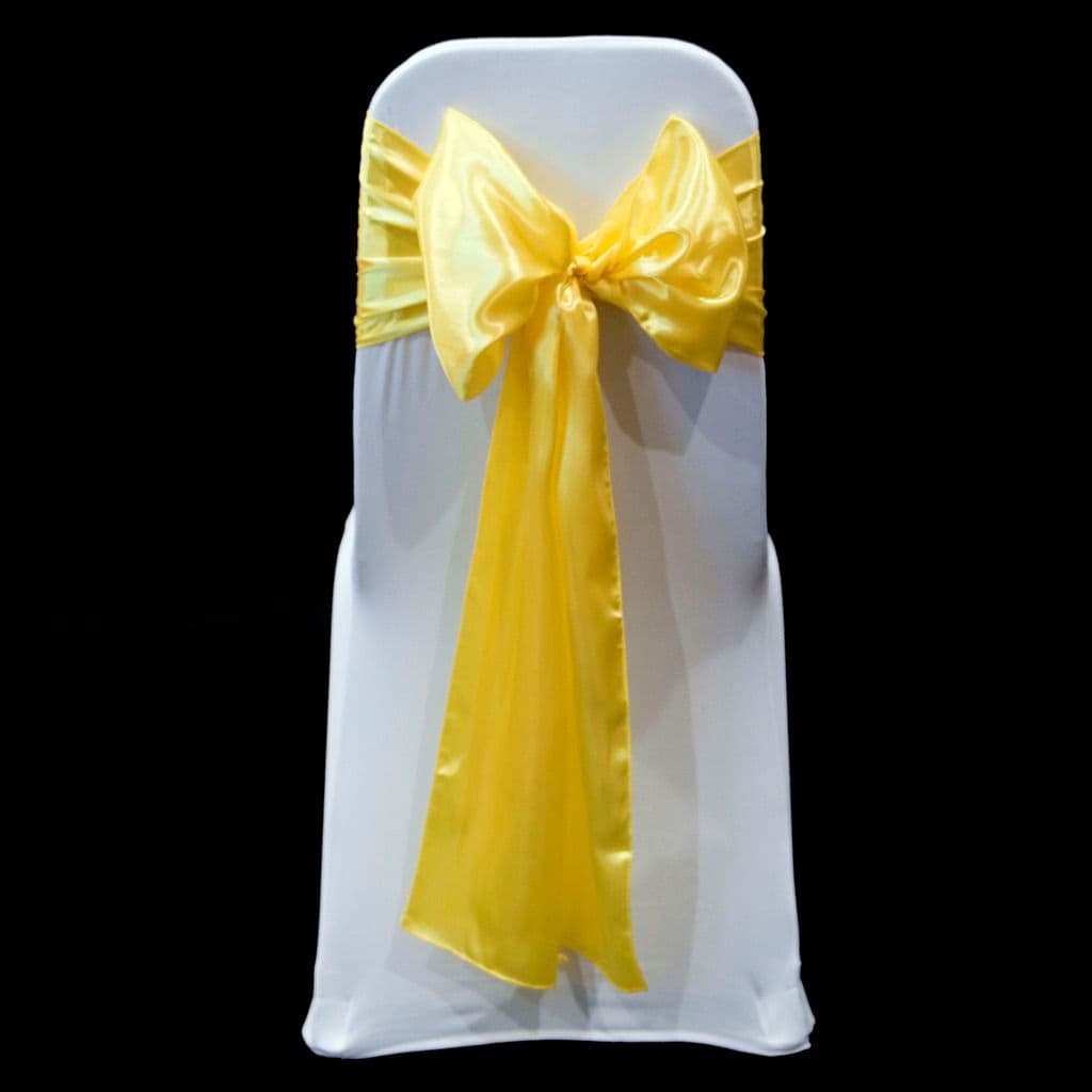 Attractive Lemon Satin Sash for Chairs | IMA Trading – IMA Trading Ltd