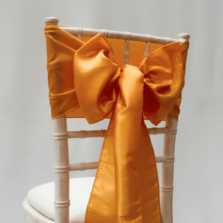 Orange Taffeta Sashes For Chairs – IMA Trading Ltd