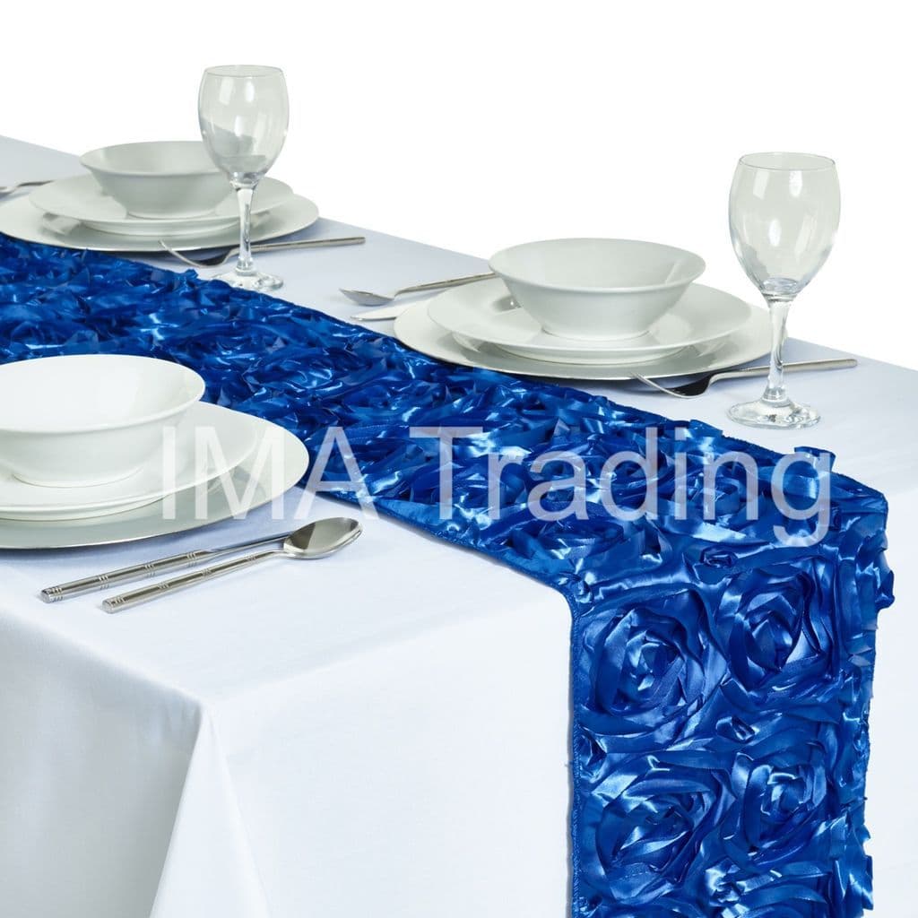 Royal Blue Rosette Table Runner – IMA Trading Ltd