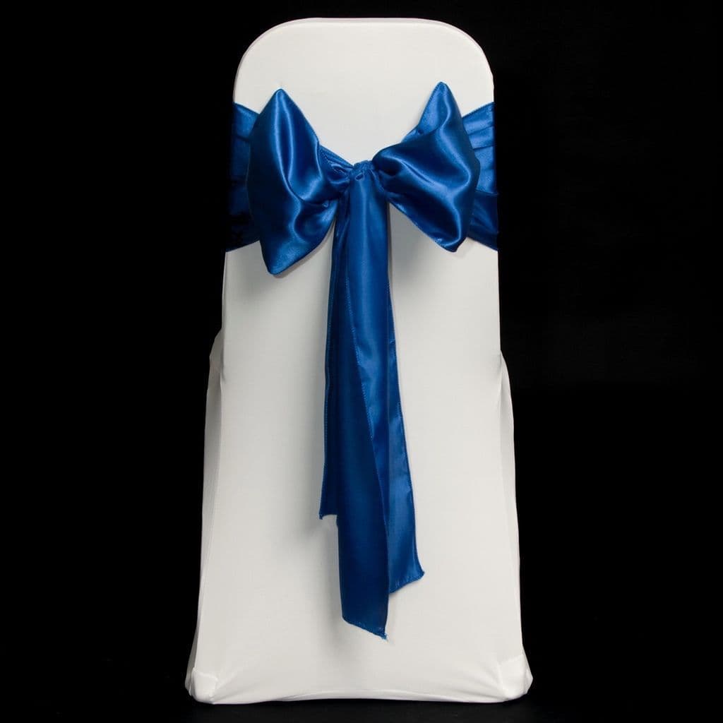 Royal Blue Satin Sash For Chairs – IMA Trading Ltd